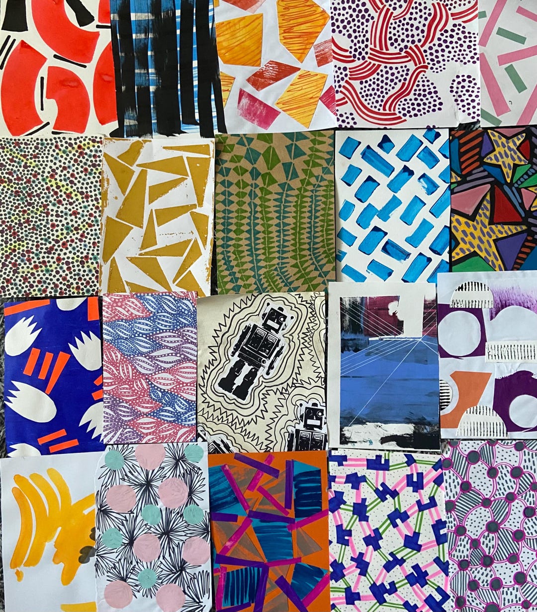 A5 Collage Paper Pack, Pattern Design Ephemera, Mixed Media Art - Etsy