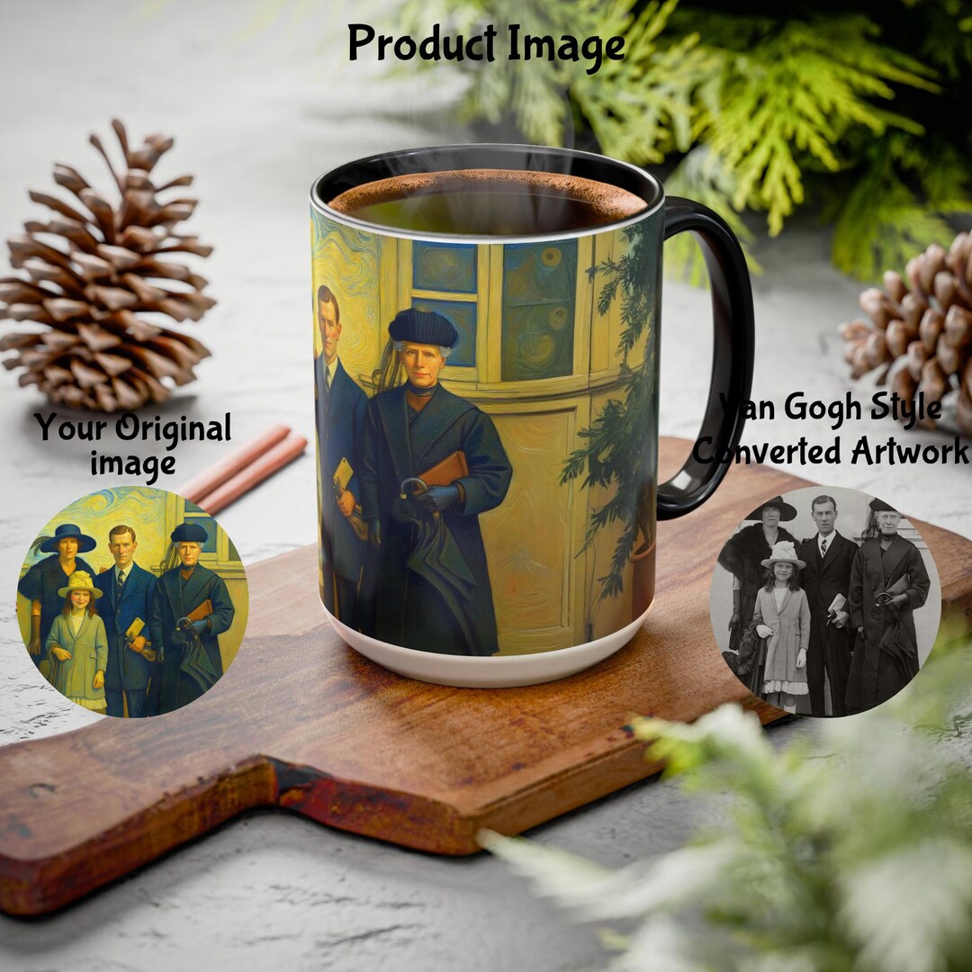 Customized Van Gogh Inspired Photo Restoration Mug – Artistic Redone ...