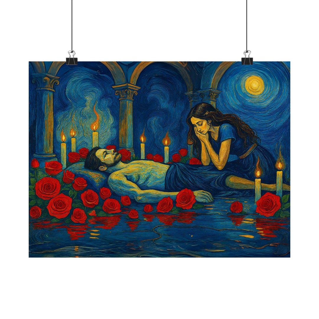 Van Gogh Romeo and Juliet Art Print: Tragic Tomb Scene - Etsy