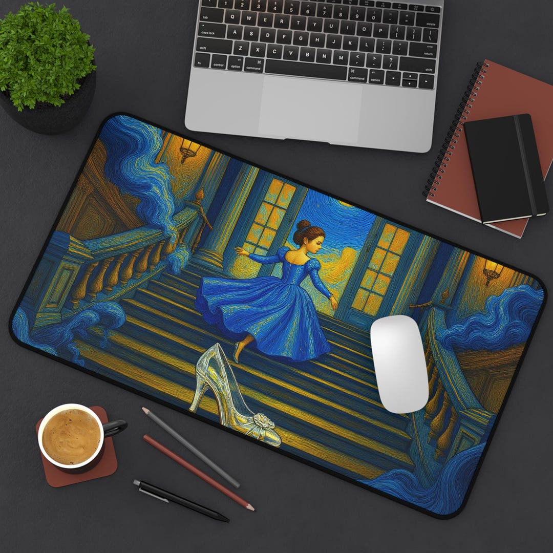 Van Gogh Cinderella Mouse Pad | Fairy Tale Art Desk Mat - Etsy