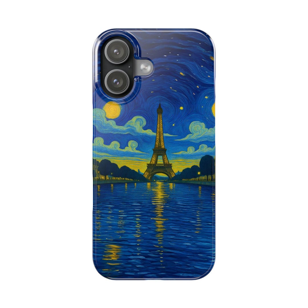 Van Gogh Starry Night Eiffel Tower Phone Case - Etsy