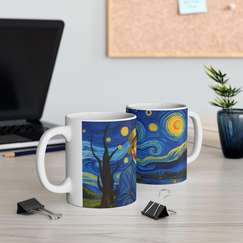 Van Gogh Self-portrait Coffee Mug: Starry Night Style Art Lover Gift - Etsy