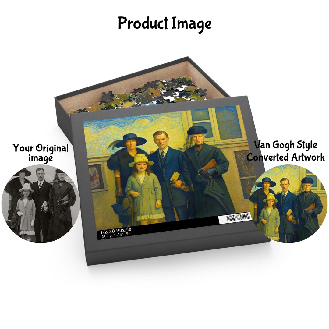 Customized Van Gogh Inspired Photo Restoration Puzzle – Artistic Memory ...