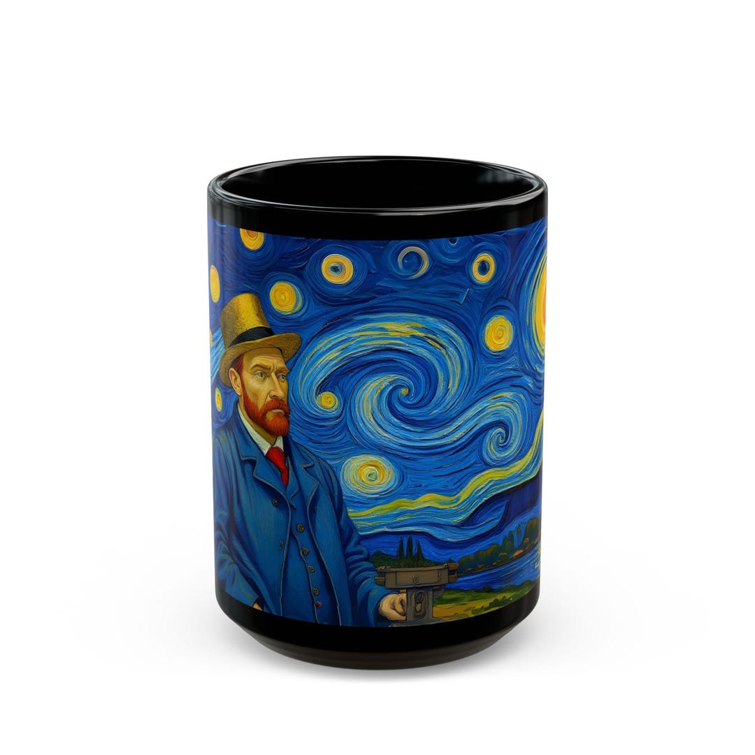 Van Gogh Self-portrait Coffee Mug: Starry Night Style Art Lover Gift - Etsy