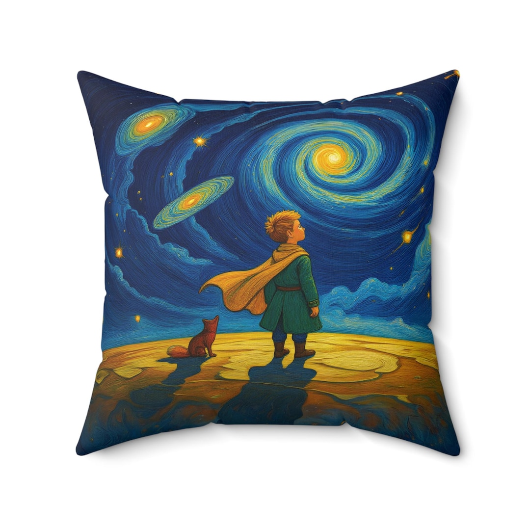Starry Night Little Prince Pillow: Van Gogh Inspired Art - Etsy