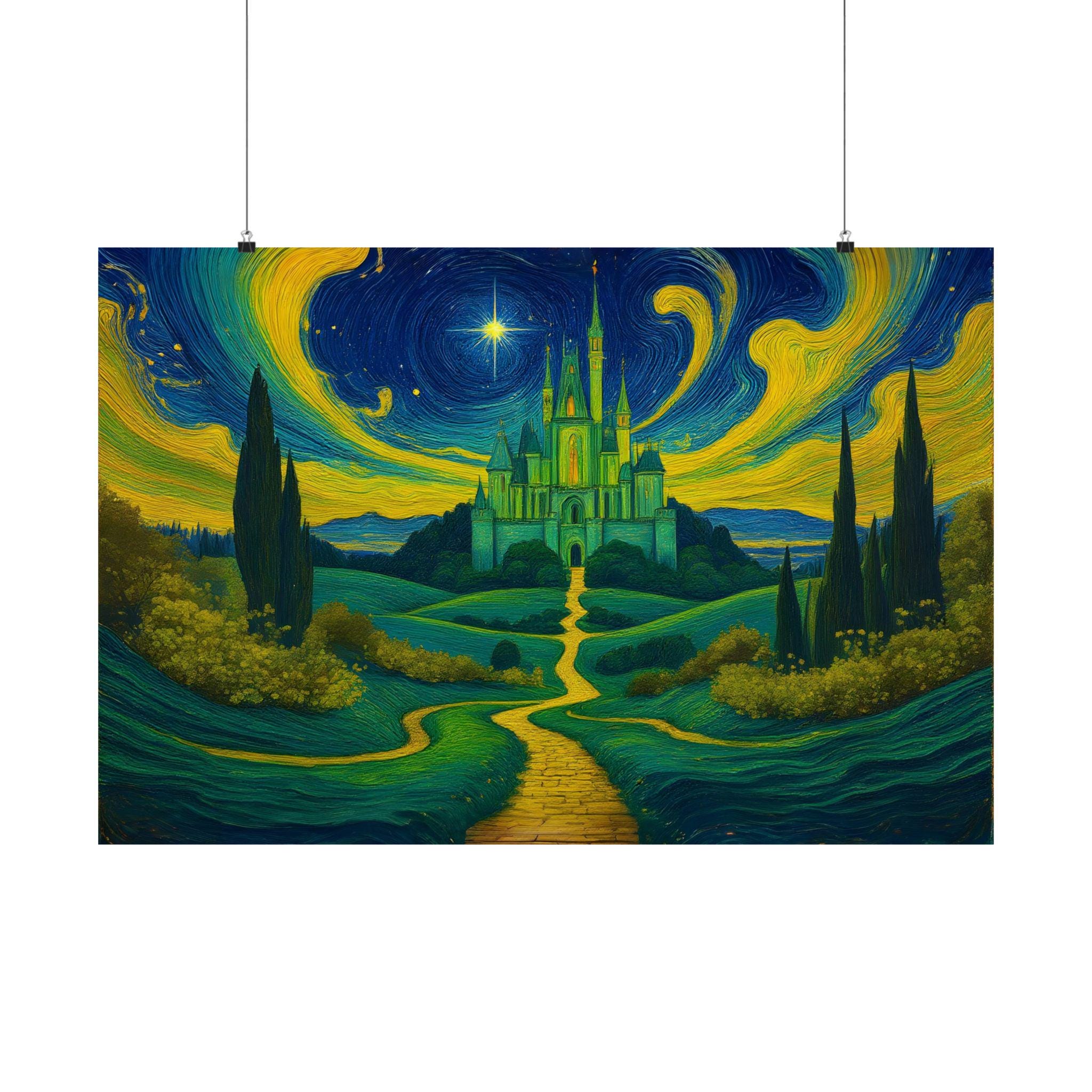 Van Gogh Wizard of Oz Emerald City Art Print: Whimsical Fantasy Decor ...