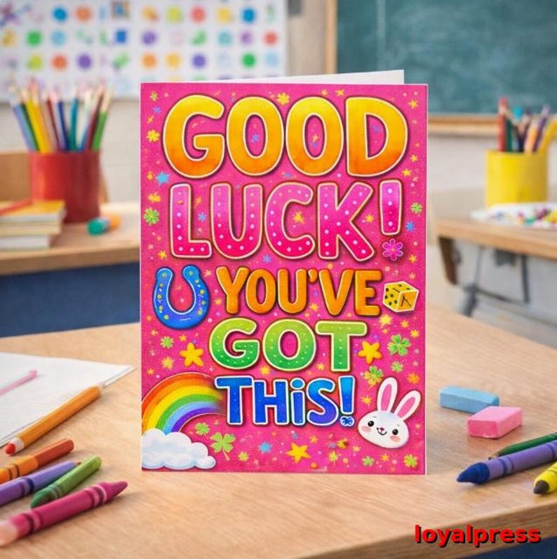 Good Luck Greeting Card Printable, Encouragement Motivation Card, Exam ...