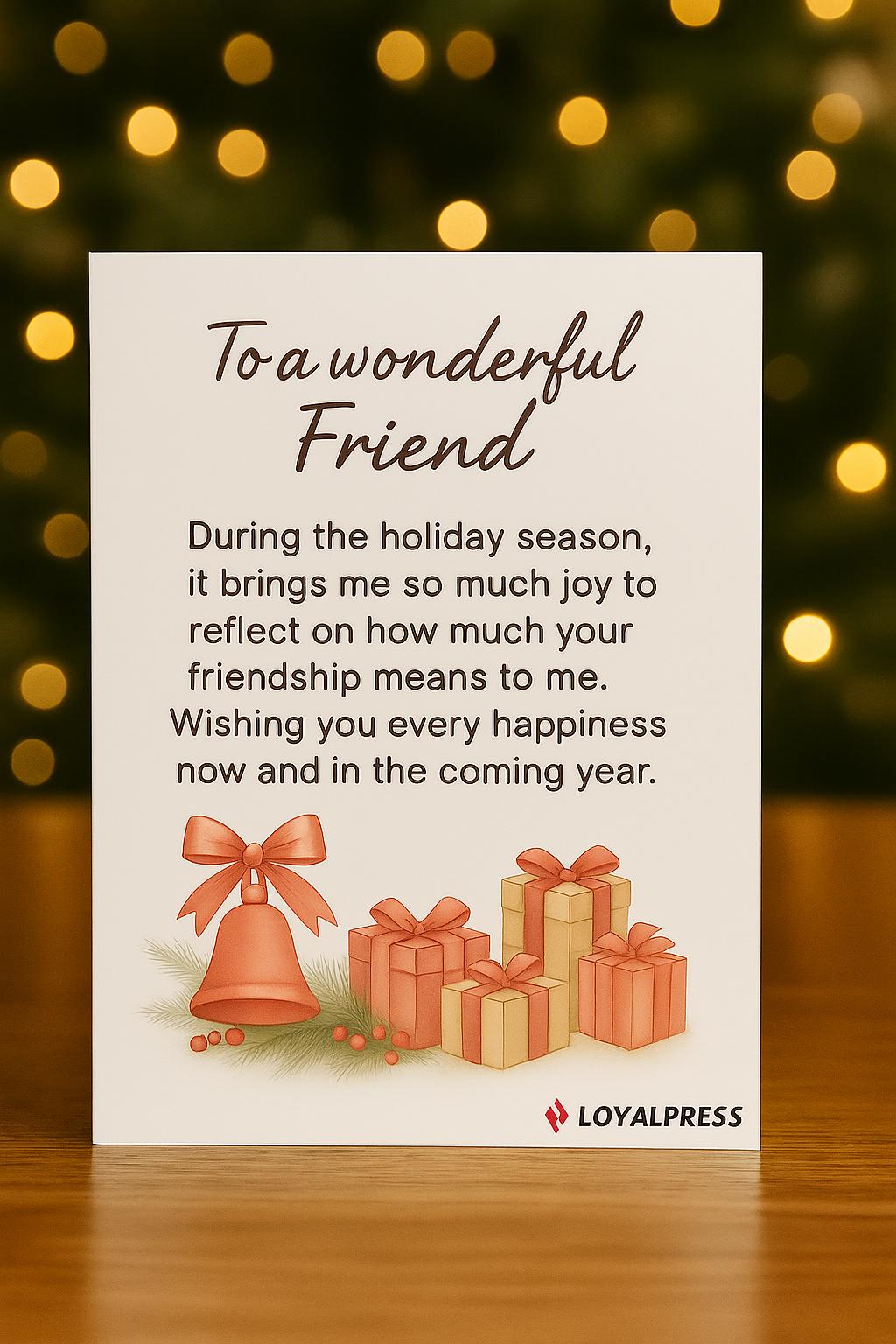 Christmas Friendship Card | Heartfelt Holiday Greeting | Festive Gift ...