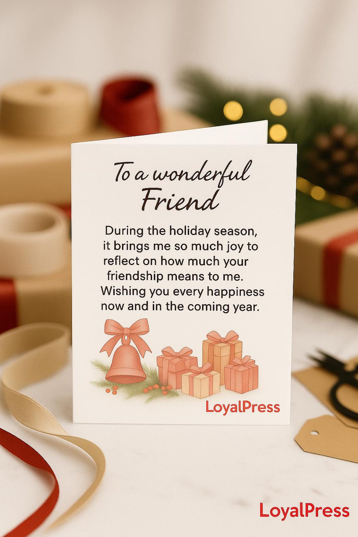 Christmas Friendship Card | Heartfelt Holiday Greeting | Festive Gift ...