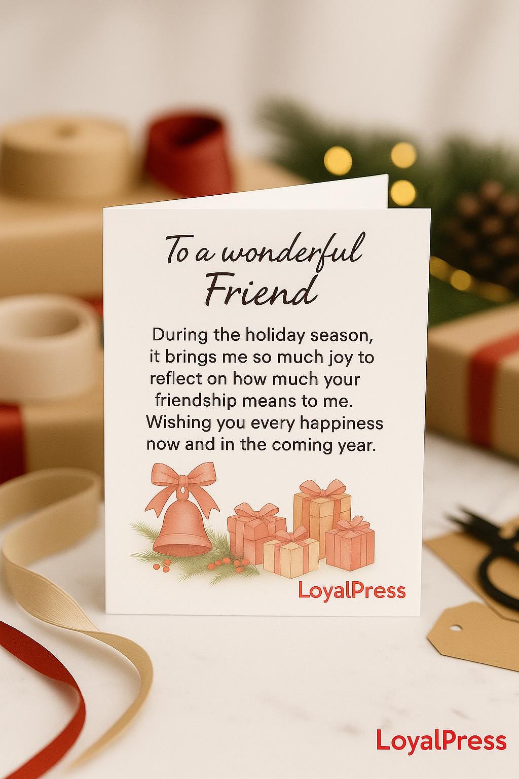 Christmas Friendship Card | Heartfelt Holiday Greeting | Festive Gift ...
