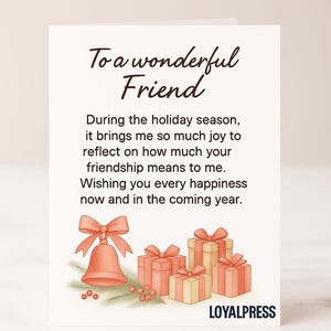 Christmas Friendship Card | Heartfelt Holiday Greeting | Festive Gift ...
