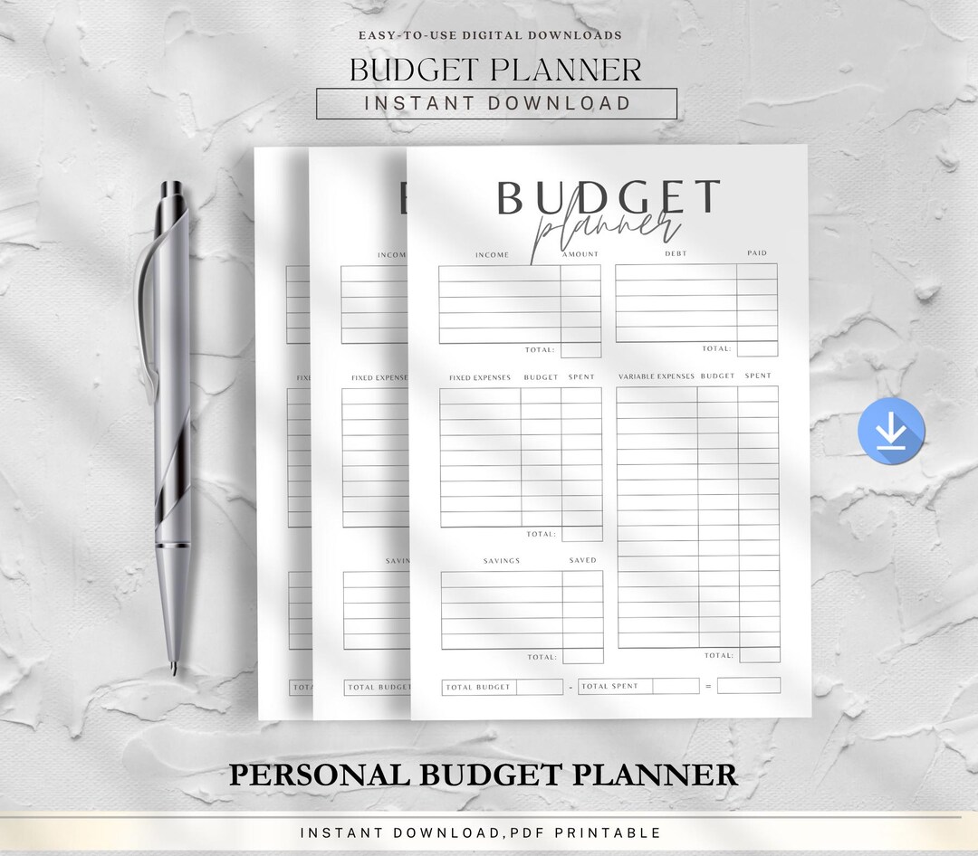 2026 Budget Planner, Financial Planner PDF, Debt Tracker, Household ...