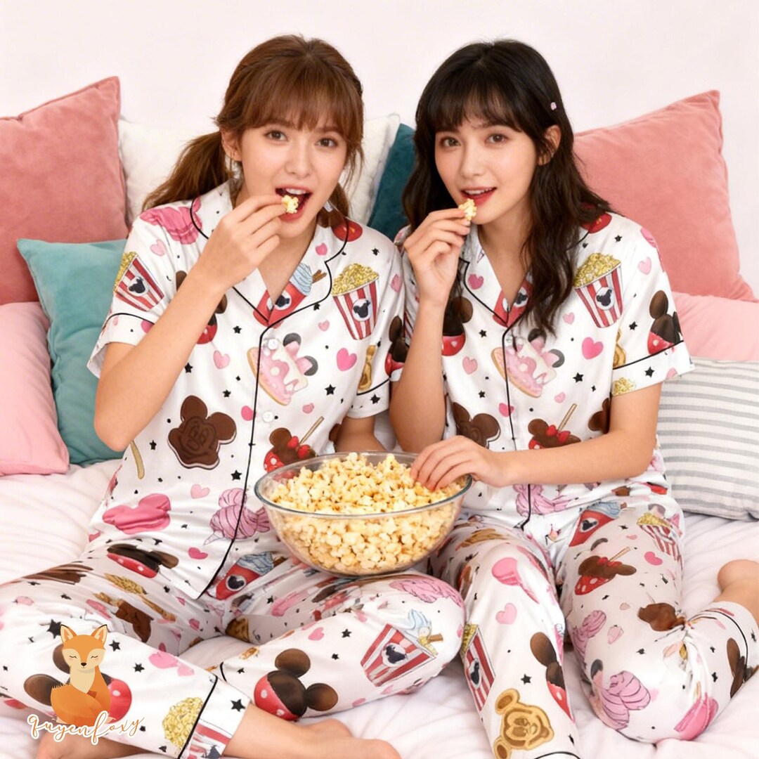 Magical Cartoon Mickey Pajama Set, Fairytale Mickey Castle Sleepwear ...