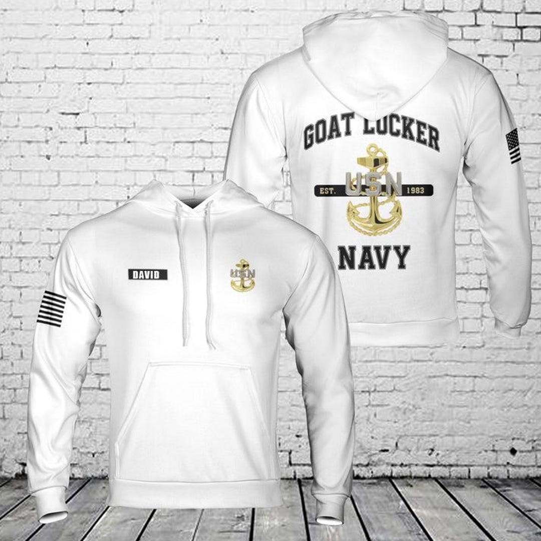 Custom Name US Navy Chief Goat Locker 3D Hoodie - Jerrsey - Jacket ...