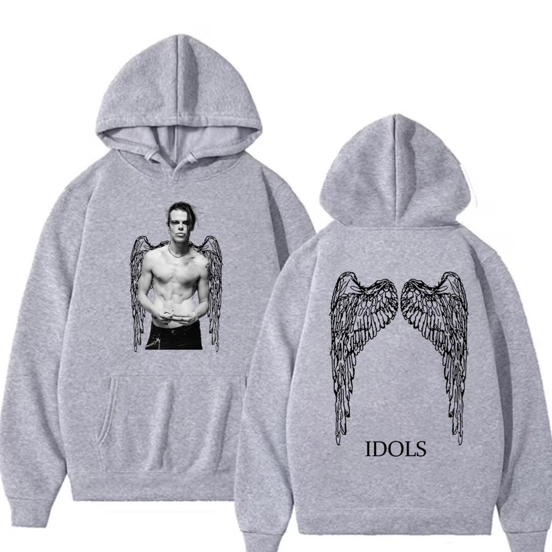 YUNGBLUD Idol Graphics Print Hip Hop Rapper Men Women Pullover ...