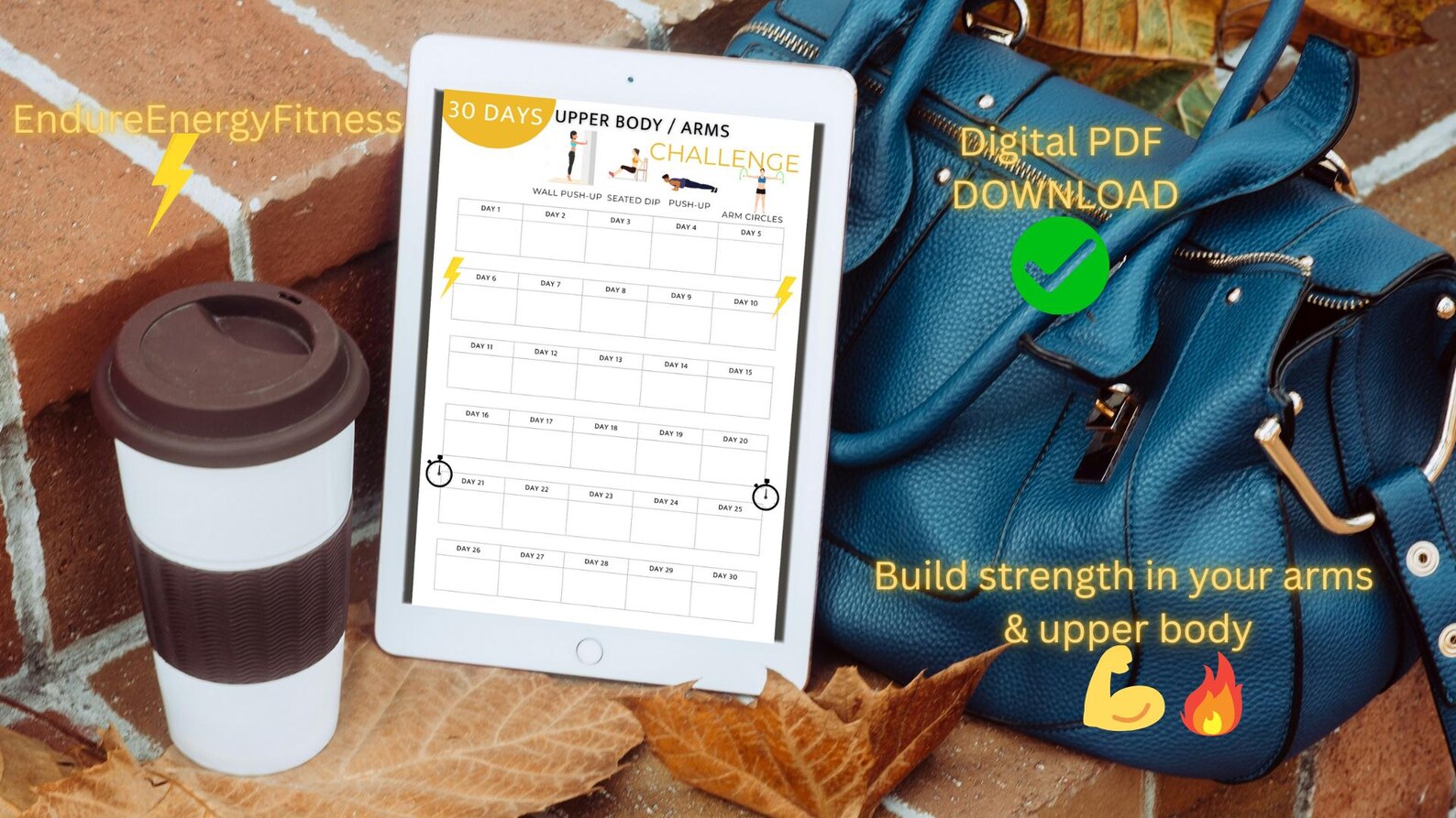 30-day Upper Body Workout Challenge | At-home Fitness (digital Exercise ...