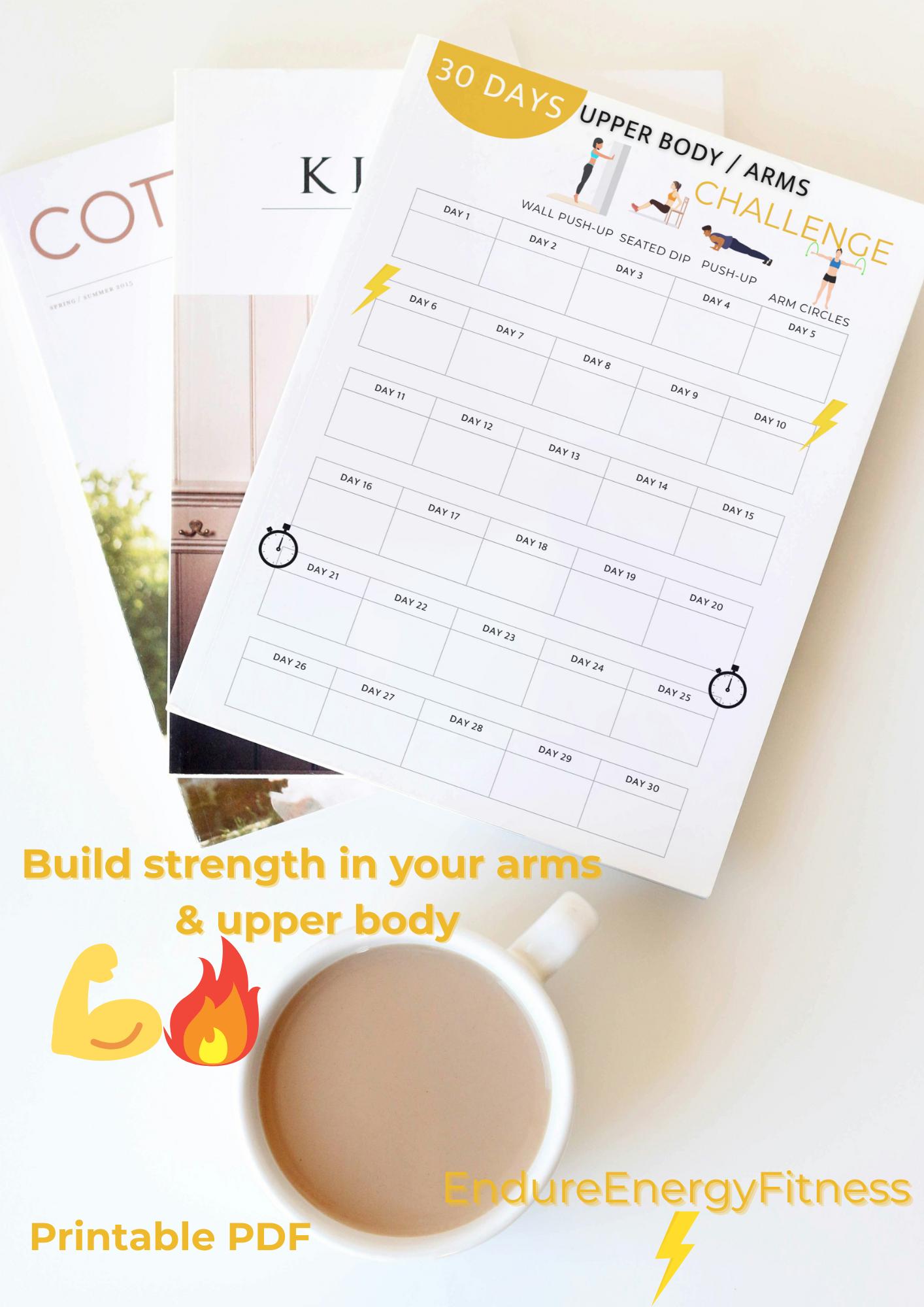 30-day Upper Body Workout Challenge | At-home Fitness (digital Exercise ...