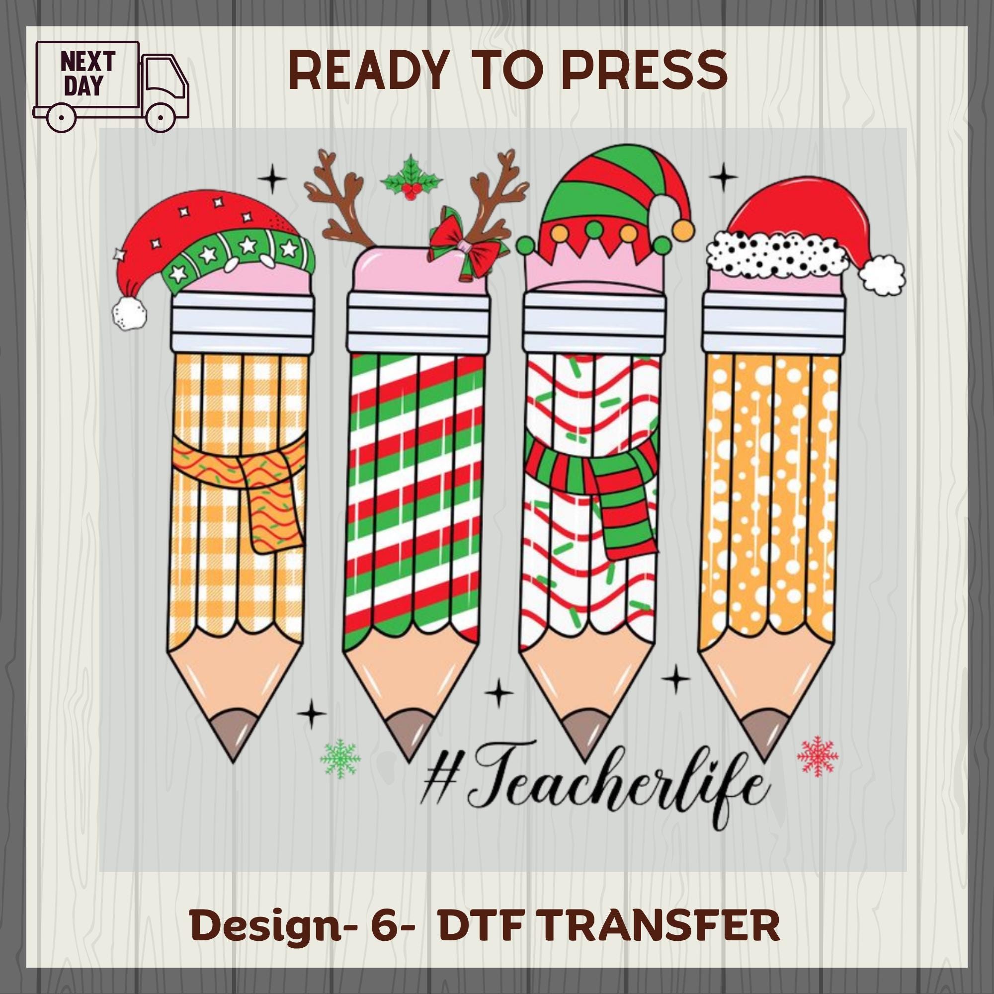 Merry Teacher Bright Students DTF Transfer – Classroom Christmas Heat ...