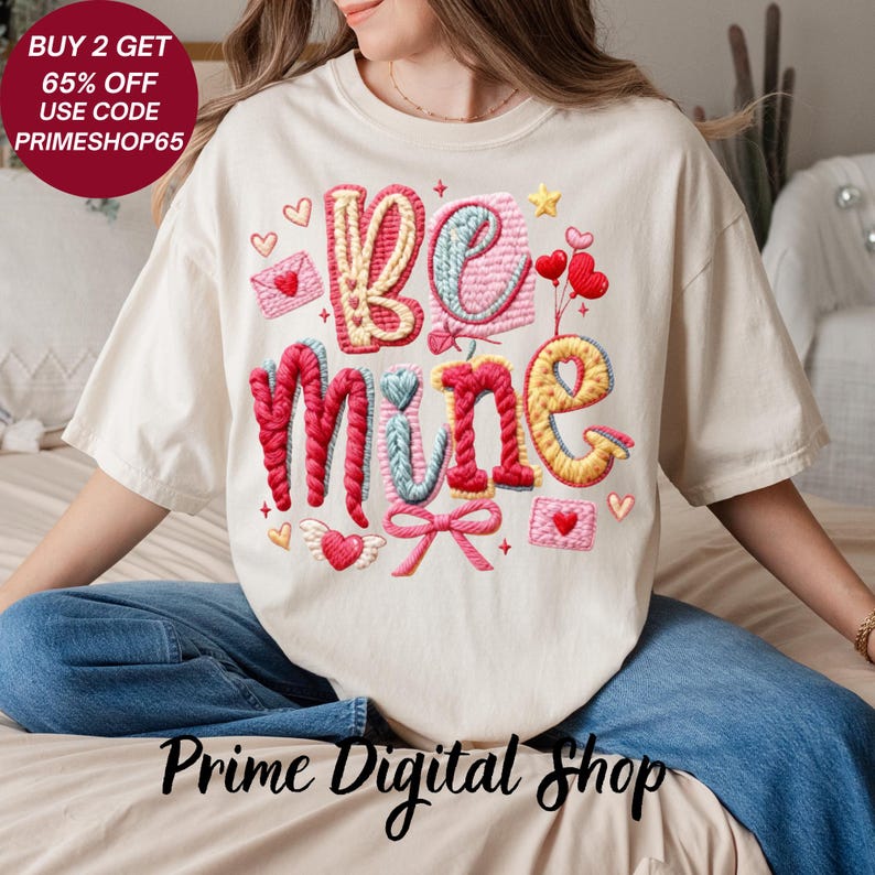 Be Mine PNG SVG - 3D Knitted Texture Valentines Sublimation Digital ...