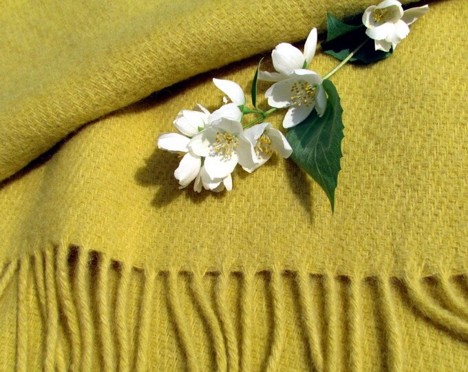 Pure Merino Wool Fabric French Mustard Yellow Set of Two Pieces All ...