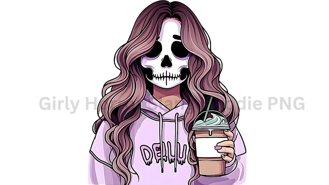 Girly Horror Hoodie PNG Pack: Halloween Clipart, Trendy Slang (digital ...