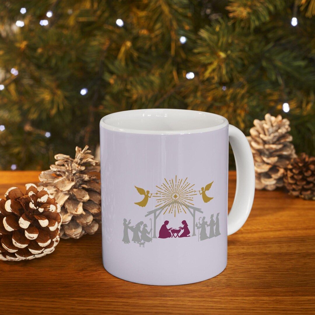 Nativity Scene Mug, Luke 2.10, Christmas Bible Study Gift - Etsy