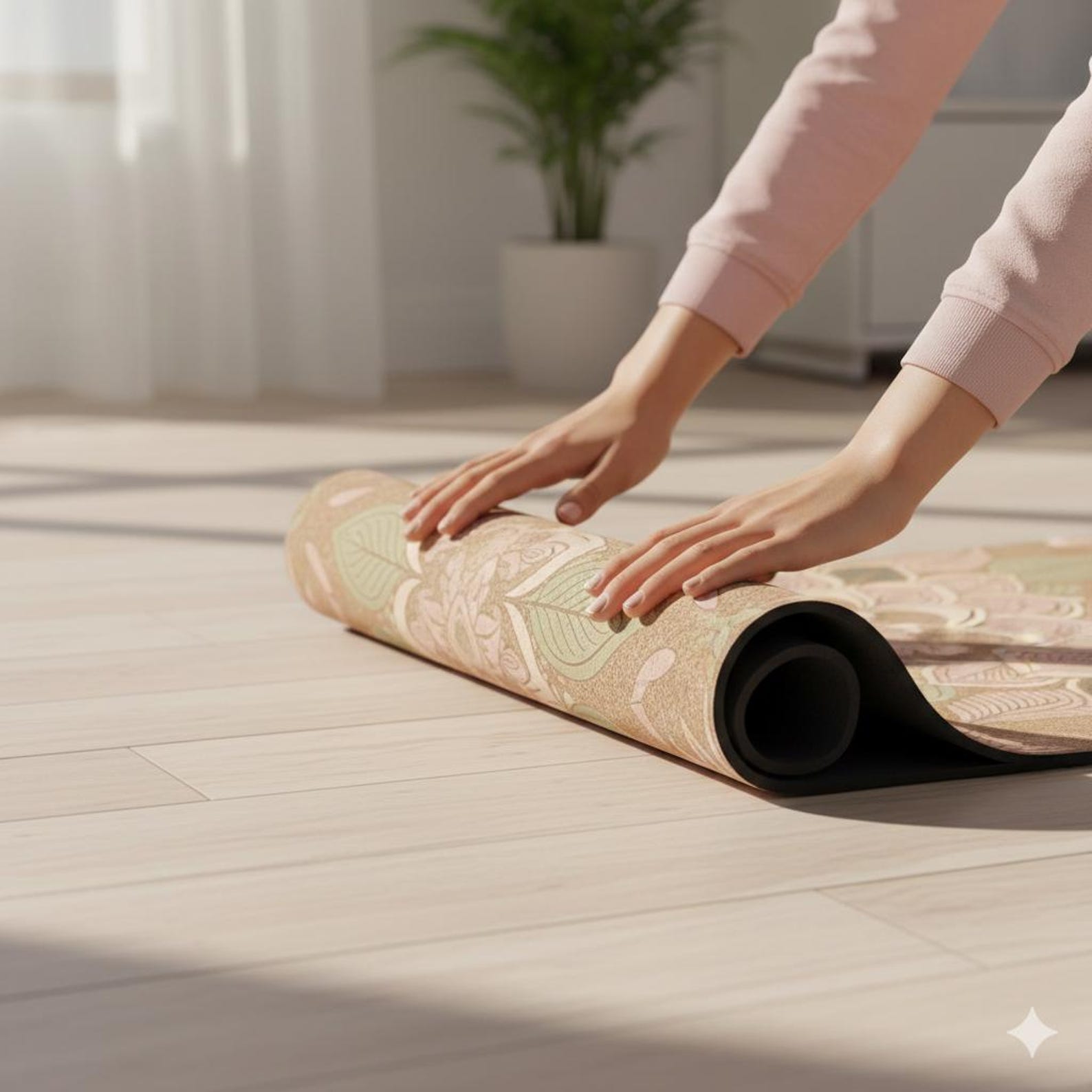 Mandala Suede Yoga Mat - Non Slip Natural Rubber Base - Aesthetic Boho ...