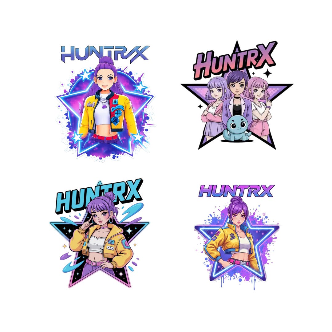 Huntrix Valentine Png,kpop Demon Hunters Xmas Bundle, Holiday Kpop ...