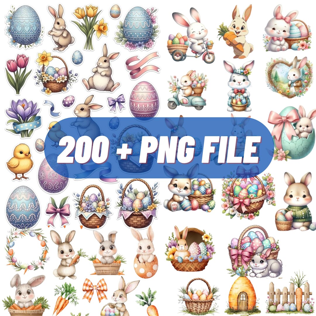 200 + Easter Mega Bundle Png, Easter Png Bundle, Christian Easter Png ...