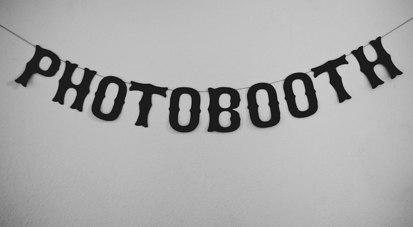 Photo Booth Word Banner Wedding Birthday Party | Etsy