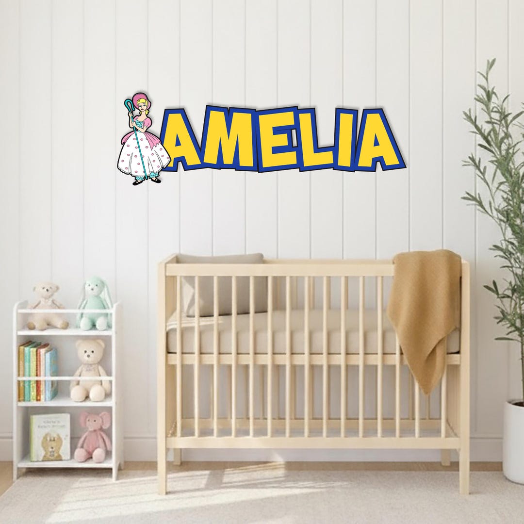 Custom Bo Peep Name Sign, Toy Story Nursery Decor, Wooden Wall Art - Etsy