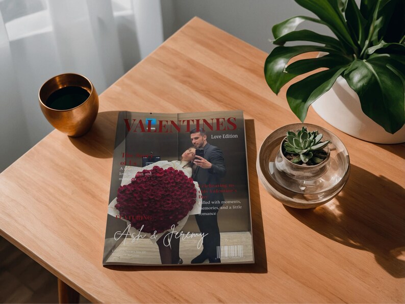 Valentines Magazine Couple Canva Template Editable Love Magazine for ...