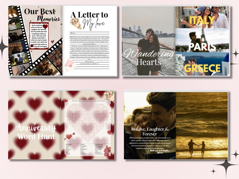 Couple Magazine Template Editable Couple Memory Book Personalised ...