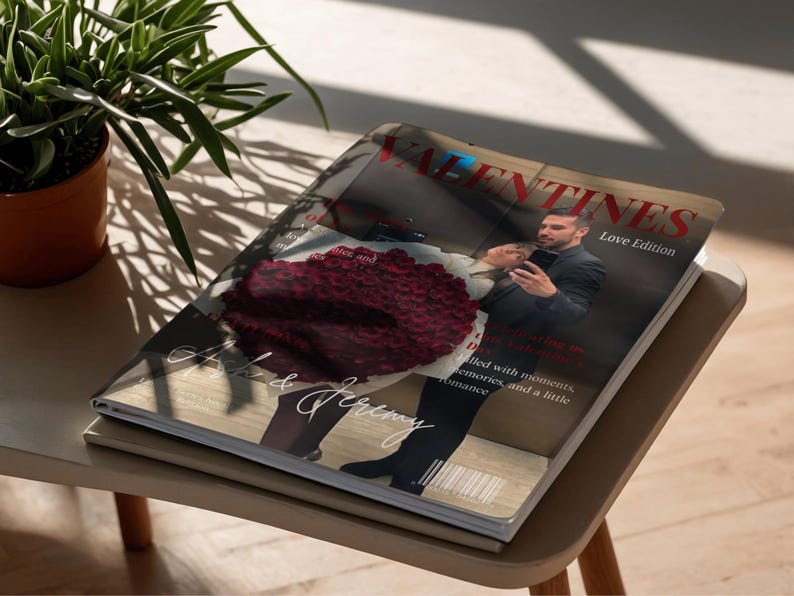 Valentine Magazine Couple Canva Template Editable Love Magazine for ...