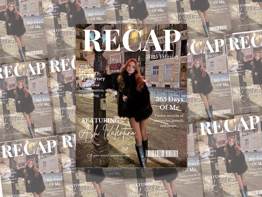 Yearly Recap Magazine Canva 2025 Year in Review Recap Journall Editable ...