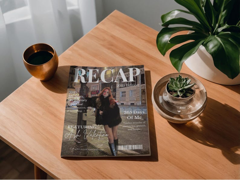 Yearly Recap Magazine Canva 2025 Year Review Recap Journal Editable ...