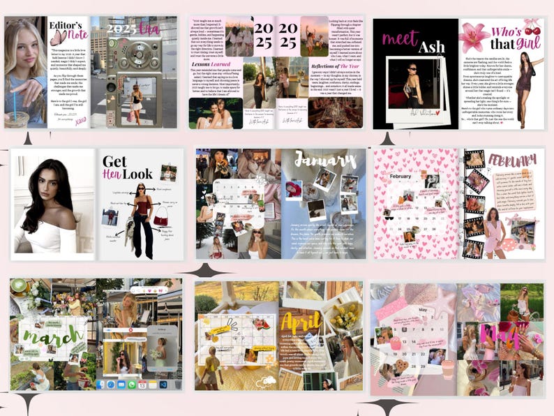 2025 Recap Magazine Template Canva | Year Review Recap Journal ...