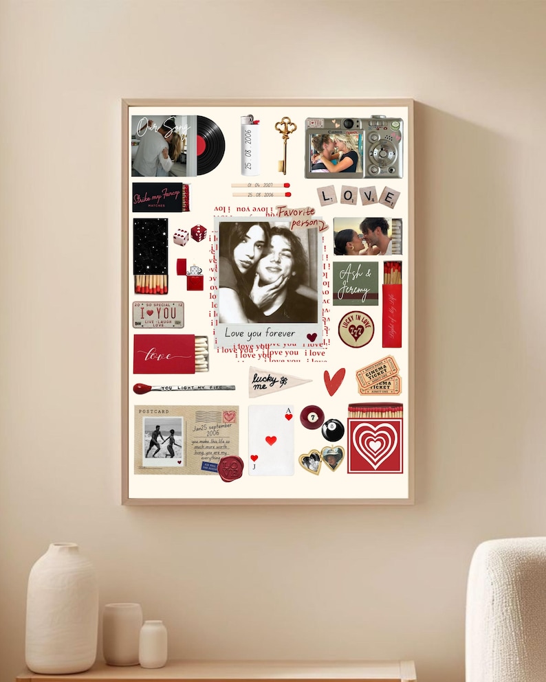 Matchbook Poster Template Custom Matchbox Art Printable Anniversary ...