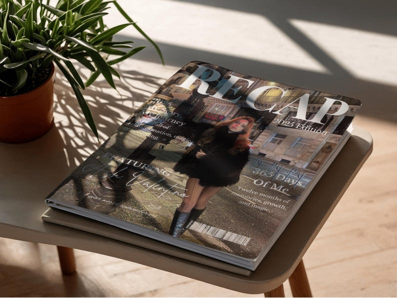 2025 Recap Magazine Template Canva | Year Review Recap Journal ...