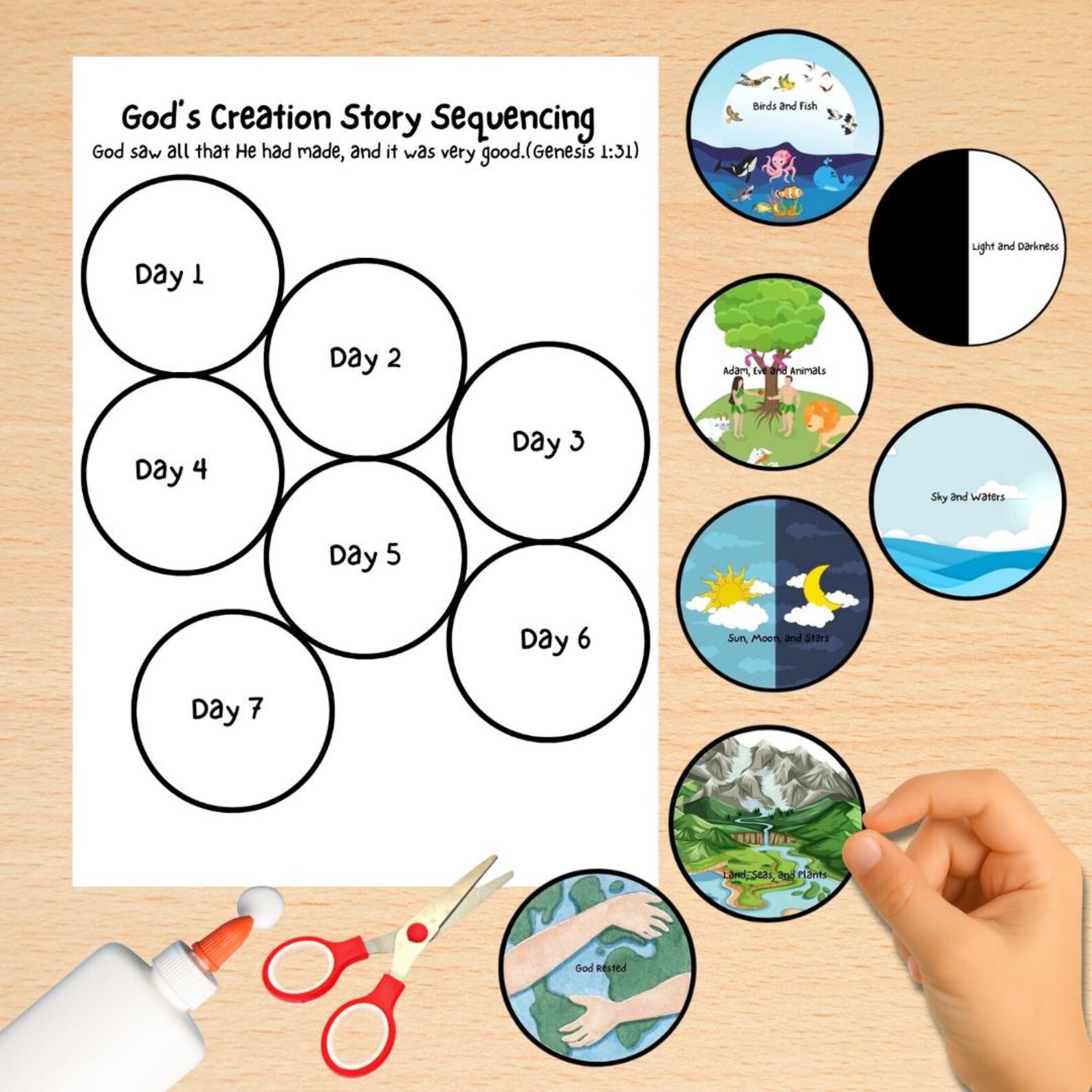 God's Creation, Bible Activity Pages, Bible Activity Worksheets ...