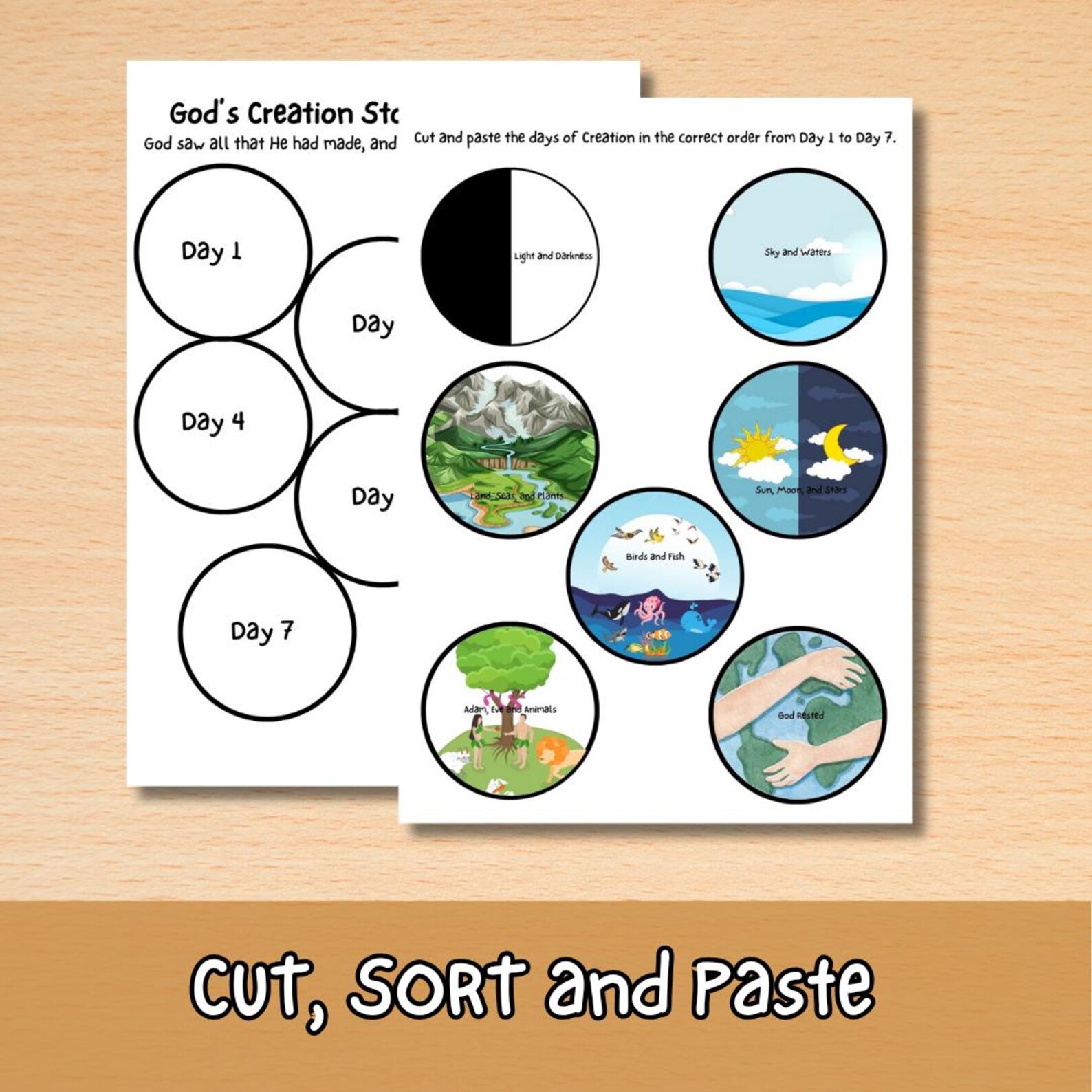 God's Creation, Bible Activity Pages, Bible Activity Worksheets ...