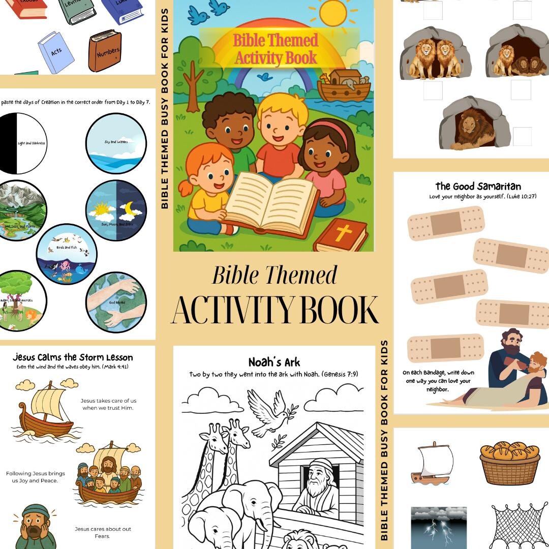 Bible Activity Pages | Bible Activity Worksheets| Preschool Bible ...