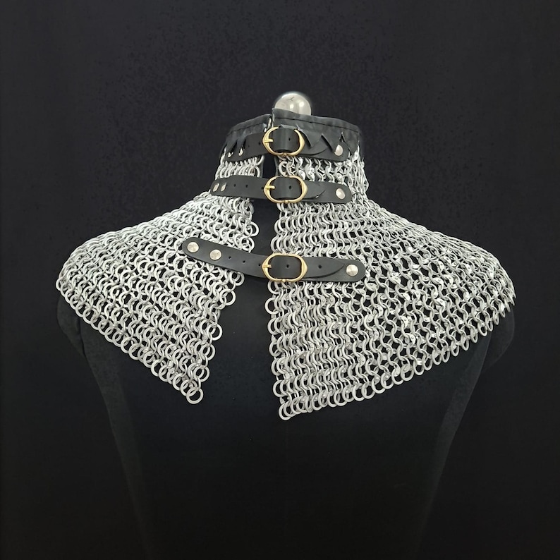 Chain Mail Collar , 9 Mm Aluminium Round Ring Riveted With Solid Ring ...