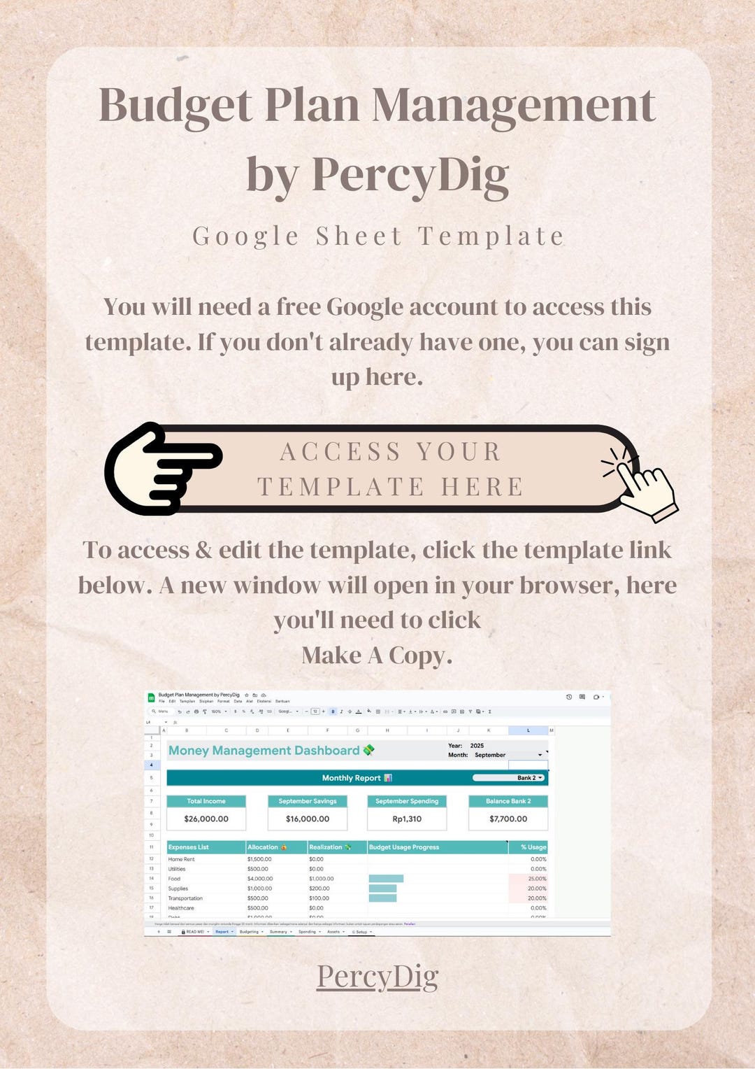 Money Management Budget Planner | Income, Expense & Savings Tracking ...