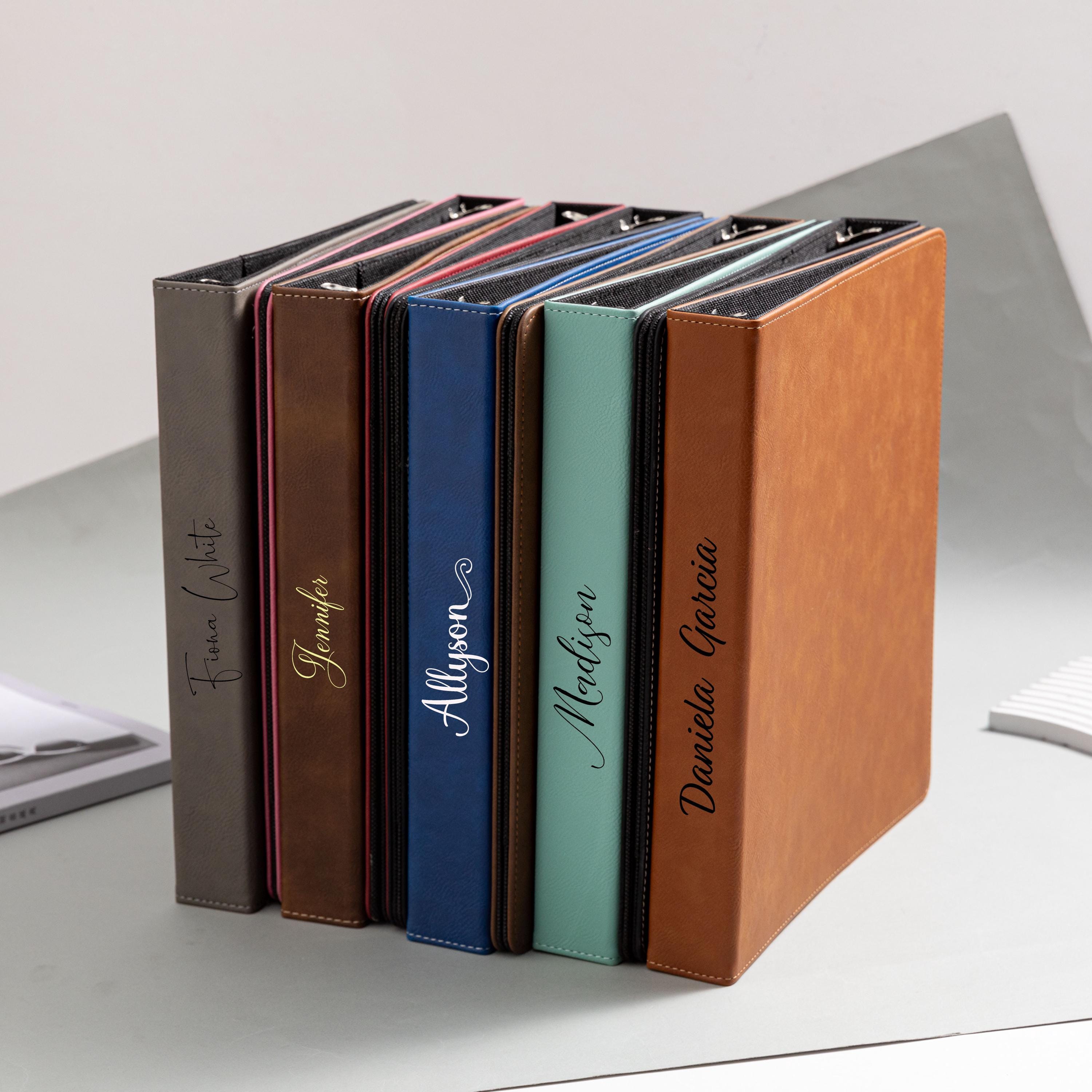 Luxury Leather 3 Ring Binder | Personalized Recipe Book Binder | Custom ...