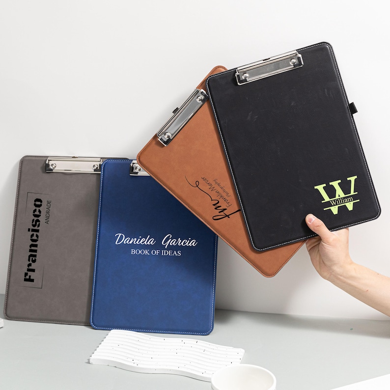 Personalized Clipboard, Custom Leather Clipboard With Pen, Teacher ...