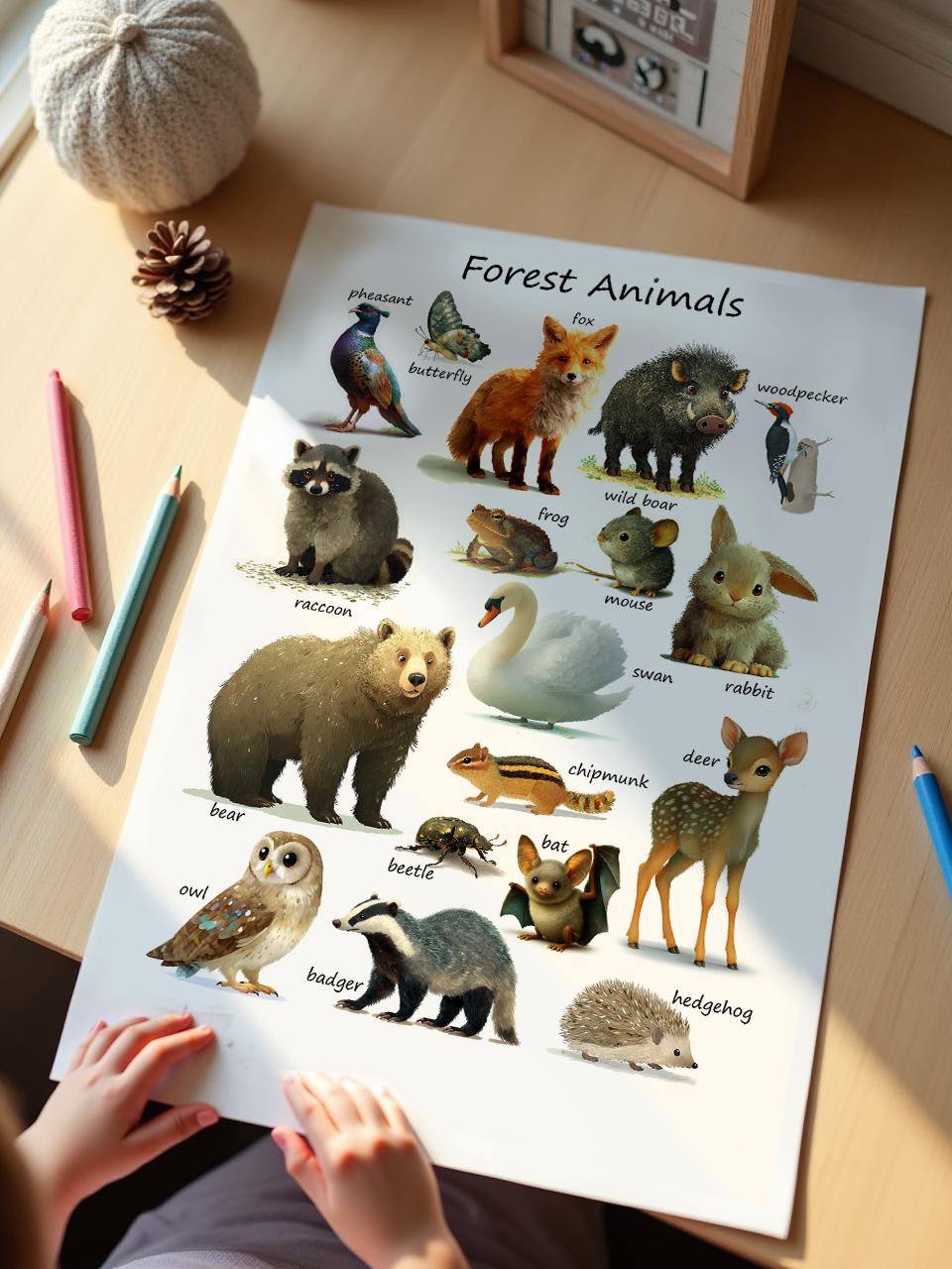 Forest Animals Poster | Physical Education Poster, Woodland Creatures ...