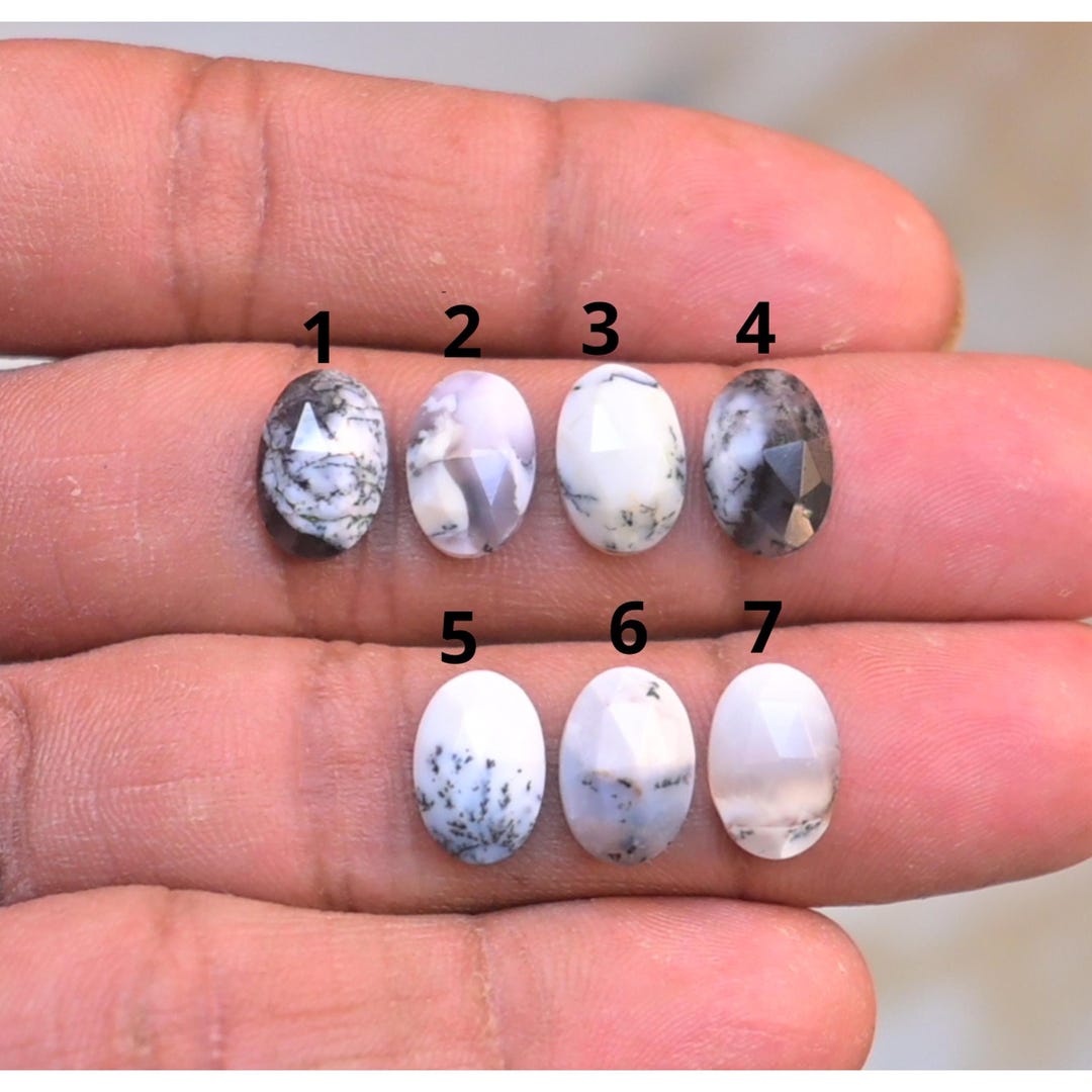 Natural Dendrite Opal Rose Cut Oval Shape Gemstone High Quality for ...