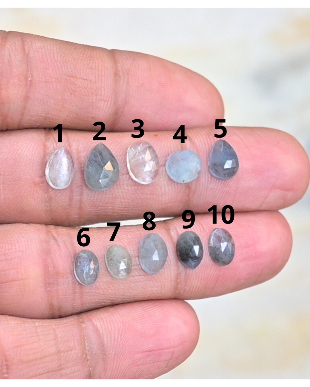 Natural Aquamarine Rose Cut Mix Shape Gemstone High Quality for Jewelry ...