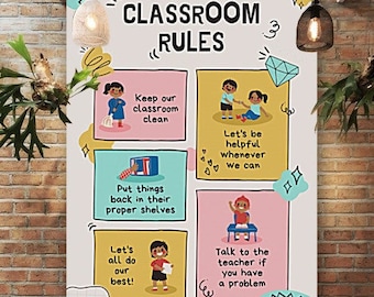 Teacher Classroom Rules Poster - Digital Download - Etsy